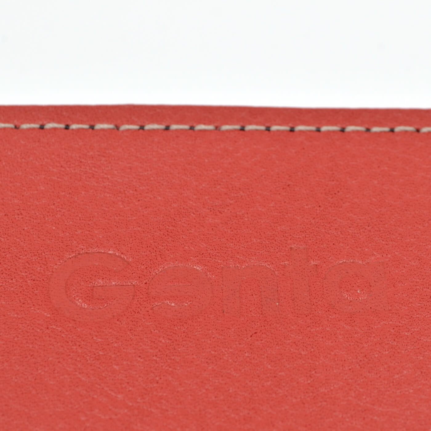 Husa de laptop macbook 13, piele rosie, deschidere verticala - Genta