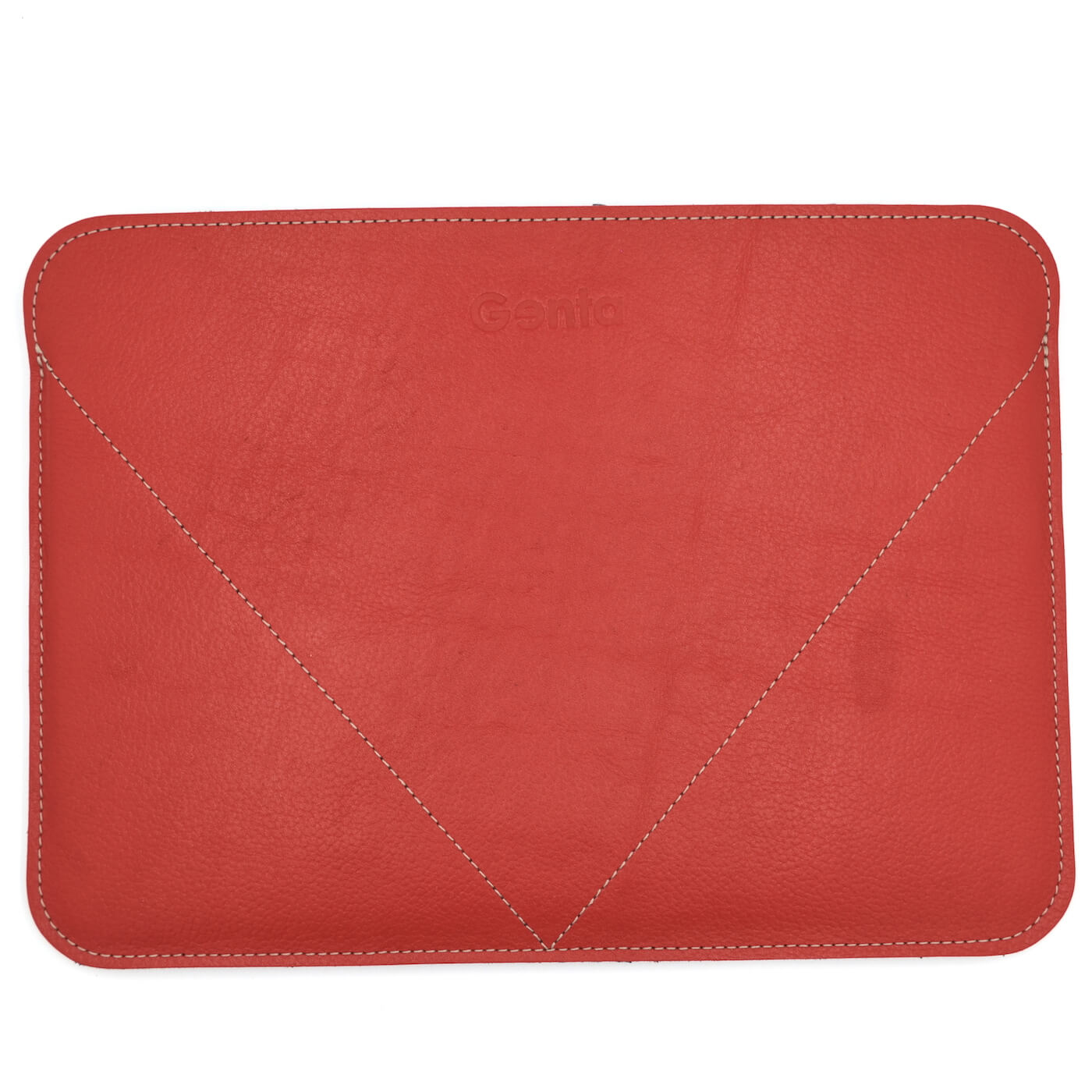 Husa de laptop macbook 13, piele rosie - Genta