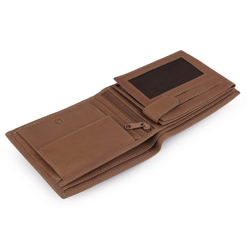 Portofel de barbati, stil Business, piele naturala, securizat RFID ...