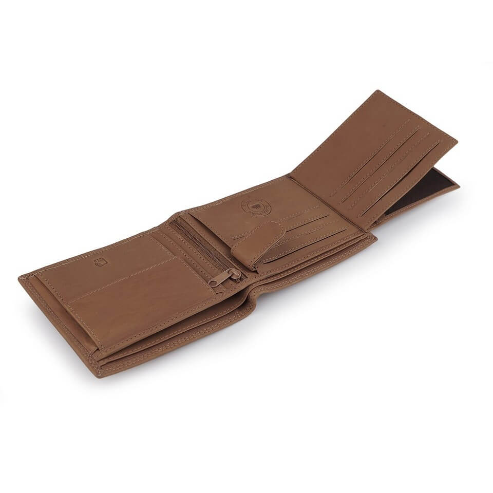 Portofel de barbati, stil Business, piele naturala, securizat RFID ...